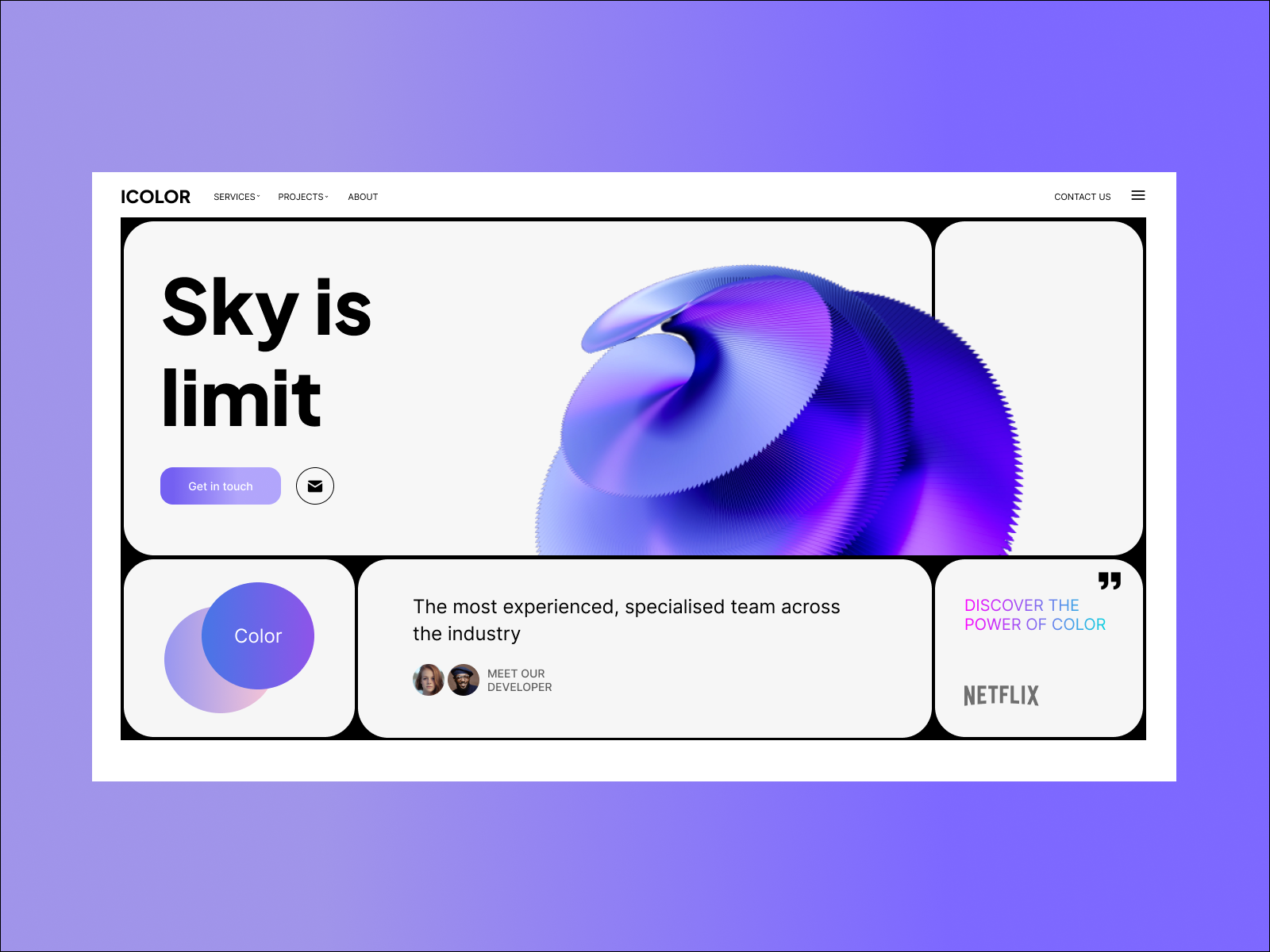 Daily UI :: 003 - Landing Page by Krina Vaghela on Dribbble