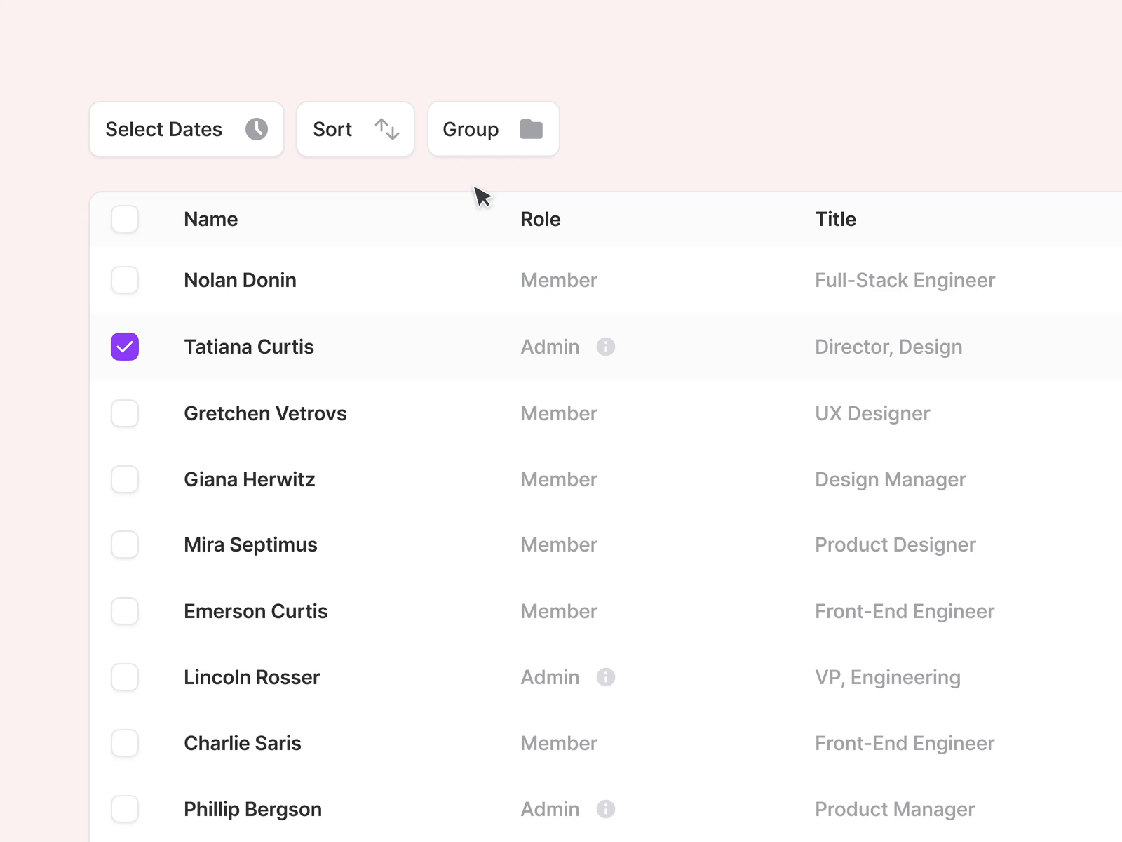 Table Filters by Petr Knoll on Dribbble