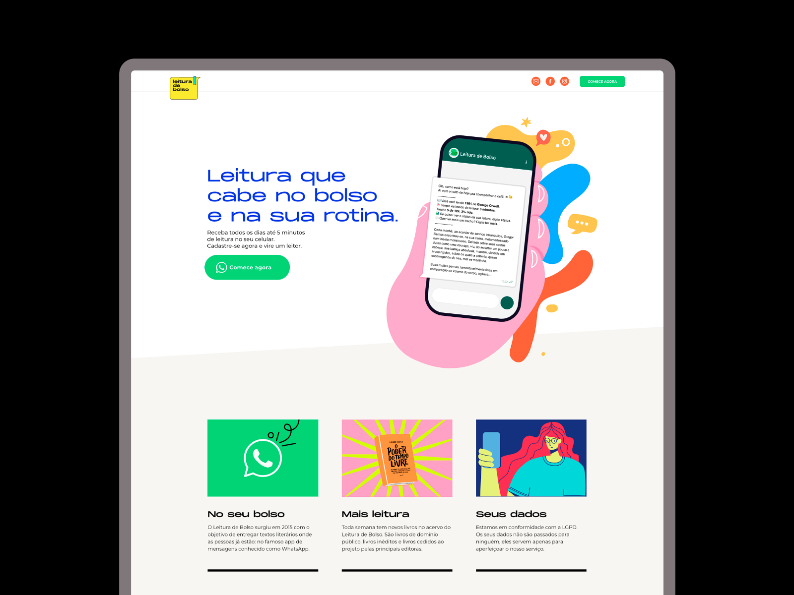 Pocket Reading website by Julian Vilela on Dribbble