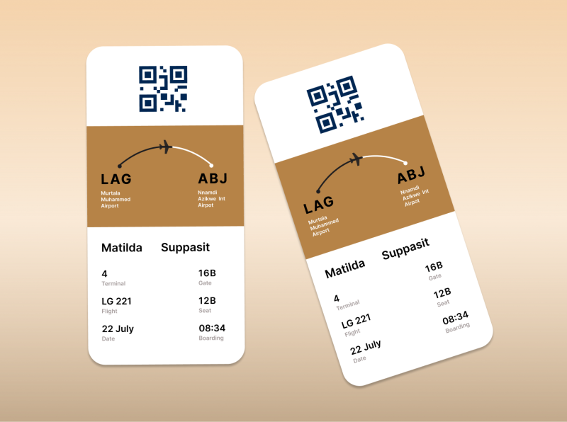 Boarding Pass By Kubrah Alawiye On Dribbble