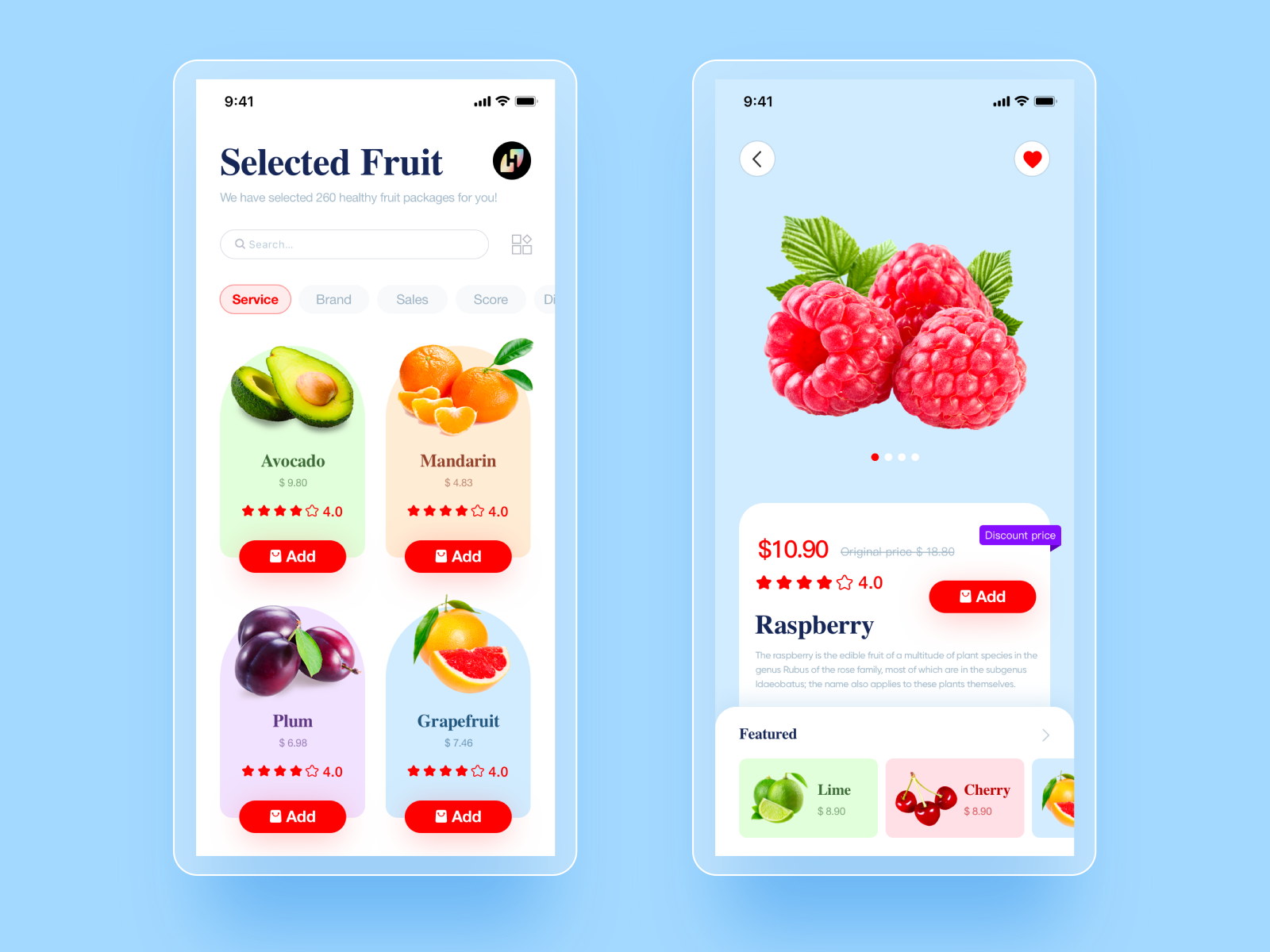 Fruit app by 合作+微信Spark6025 on Dribbble