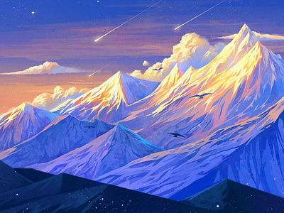 2D landscape by Best Design Maker on Dribbble