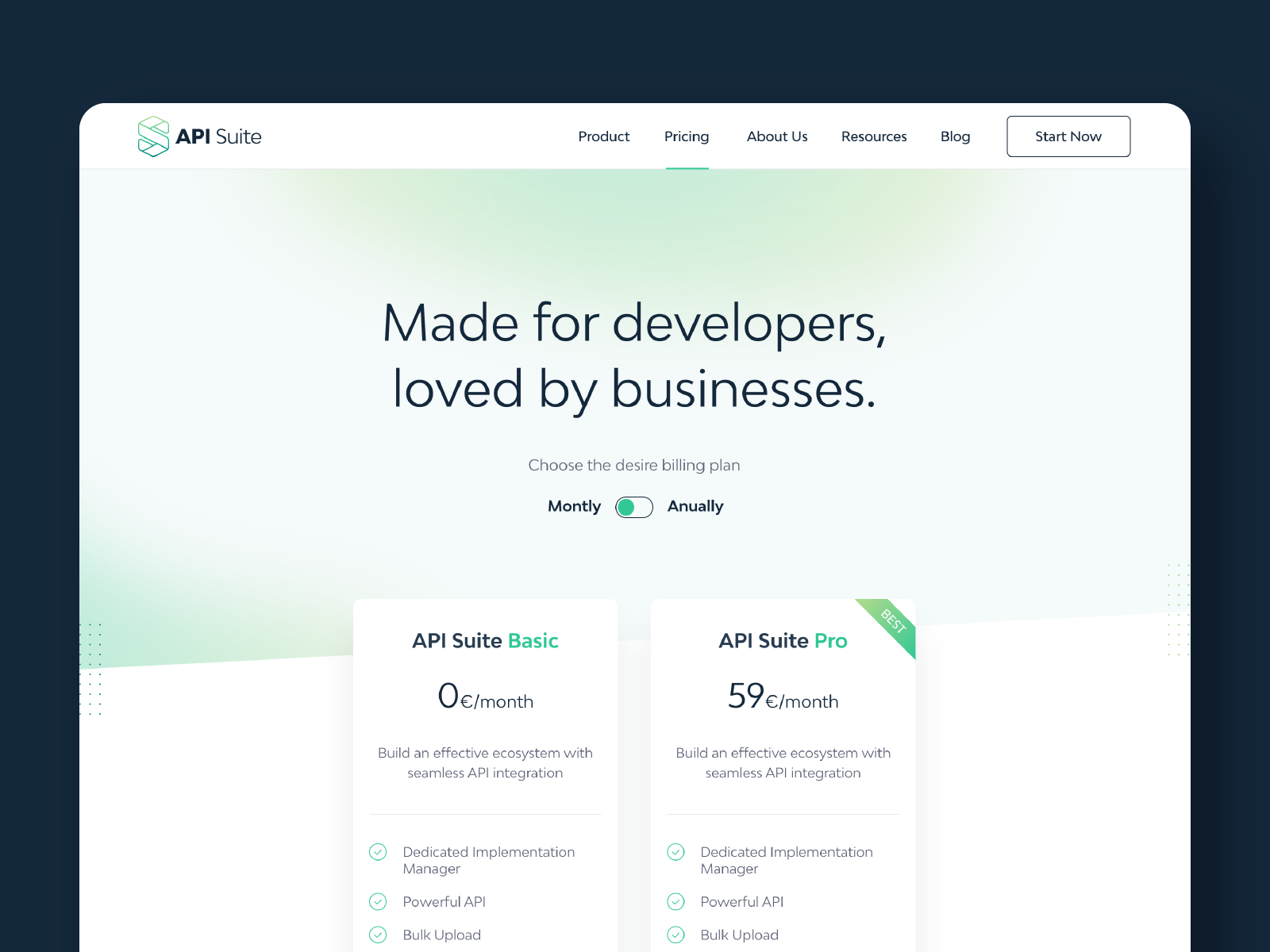 API Suite - Website by Pedro Guerreiro on Dribbble