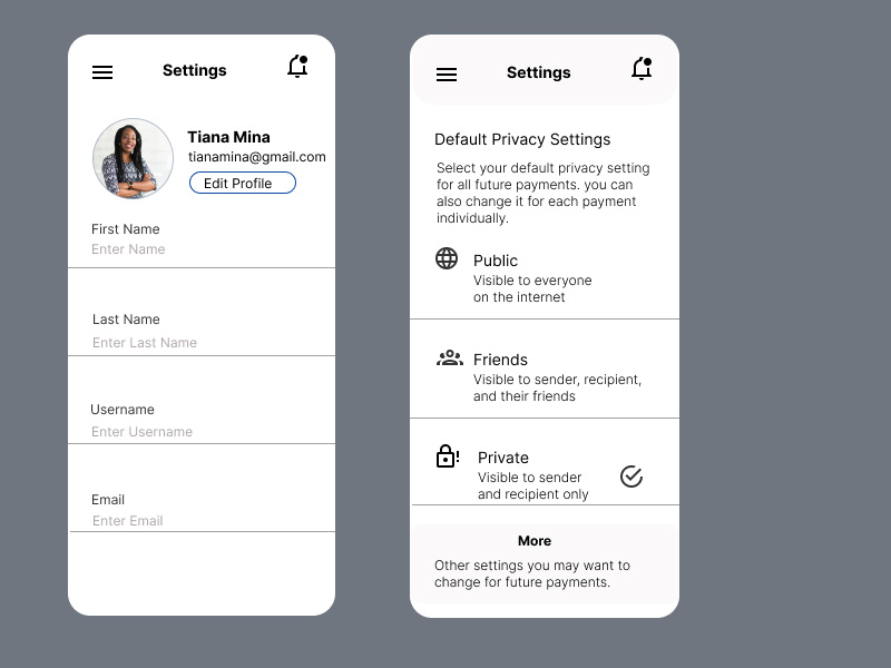 Privacy settings day 7 by Abdulazeez Mariam Ahouyiza on Dribbble
