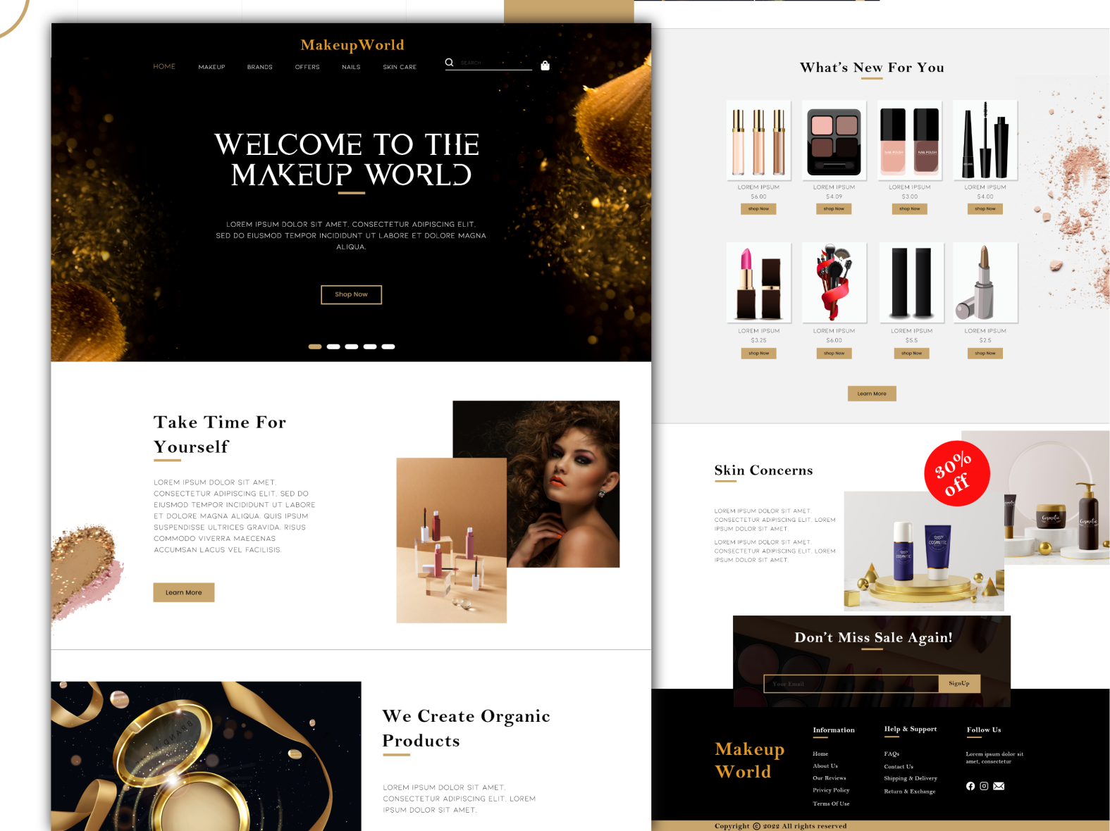 Makeup Website Ui by Sumbal Tariq on Dribbble