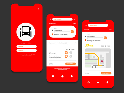 Bus app for public by Maximilian Booker on Dribbble