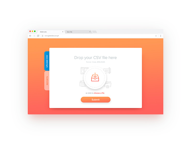 CSV Uploader by Fleener Lemon on Dribbble