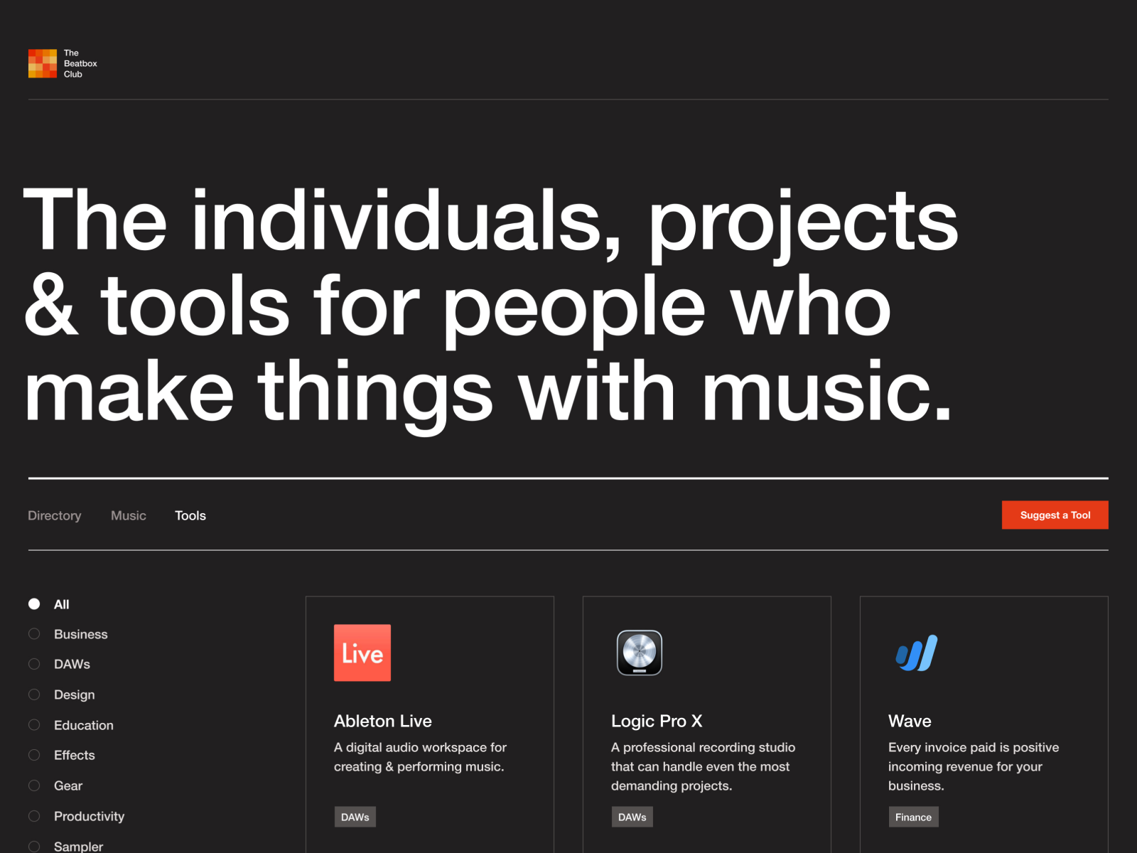 The Beatbox Club: Tools Redesign by Chris Porter on Dribbble
