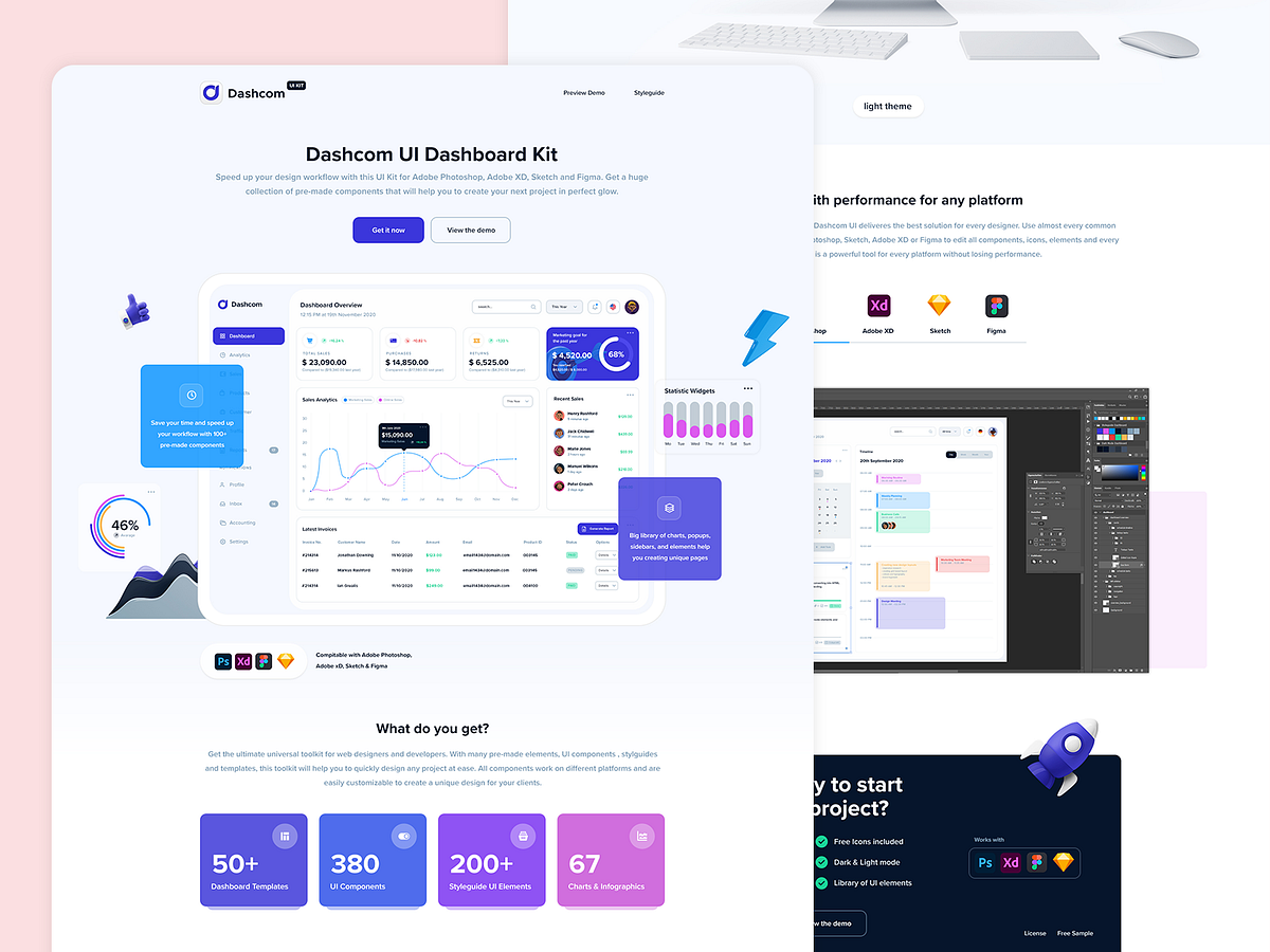Dashboard Landing Page designs, themes, templates and downloadable ...