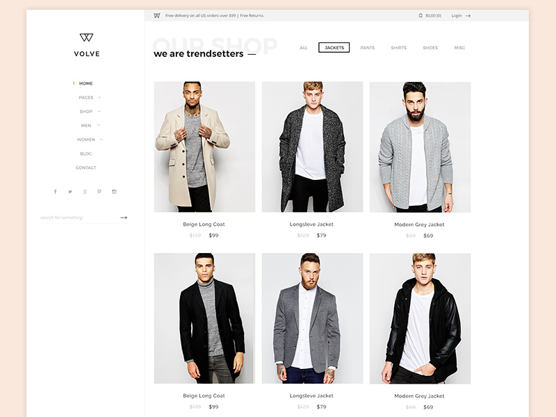 Minimal Shopping Theme by KL-Webmedia on Dribbble