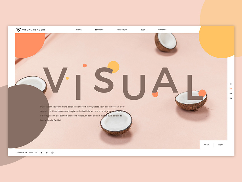 Visual Header by KL-Webmedia on Dribbble