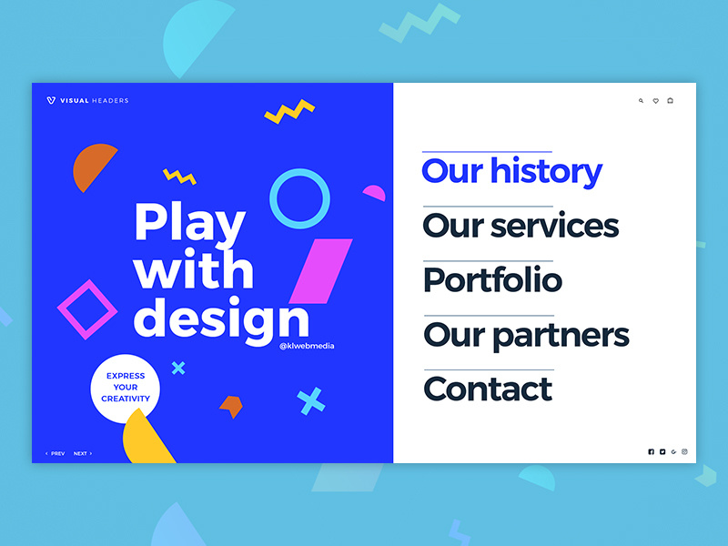 Visual Headers by KL-Webmedia on Dribbble