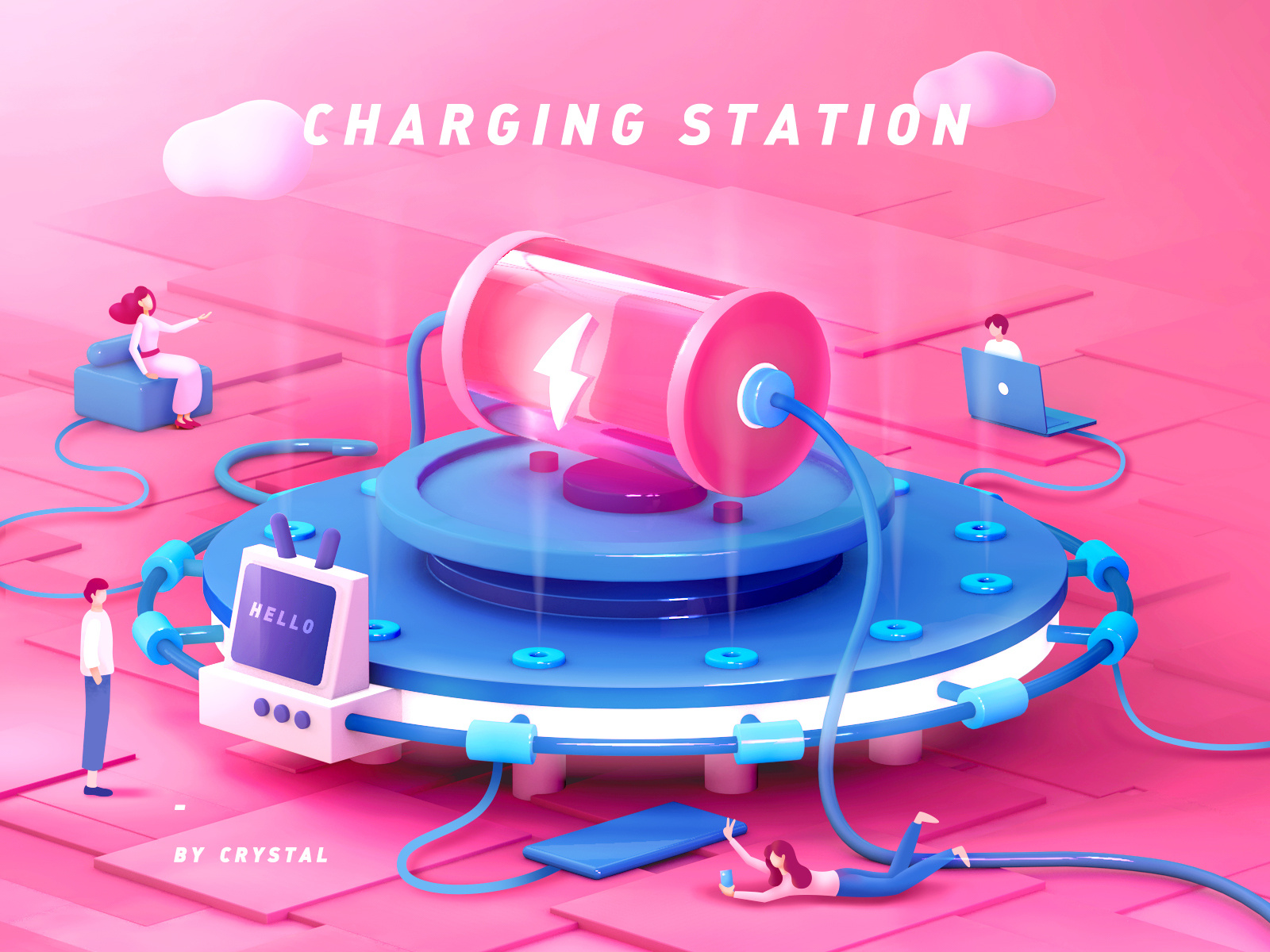 Charging Station 01 by Crystal Yumumu on Dribbble
