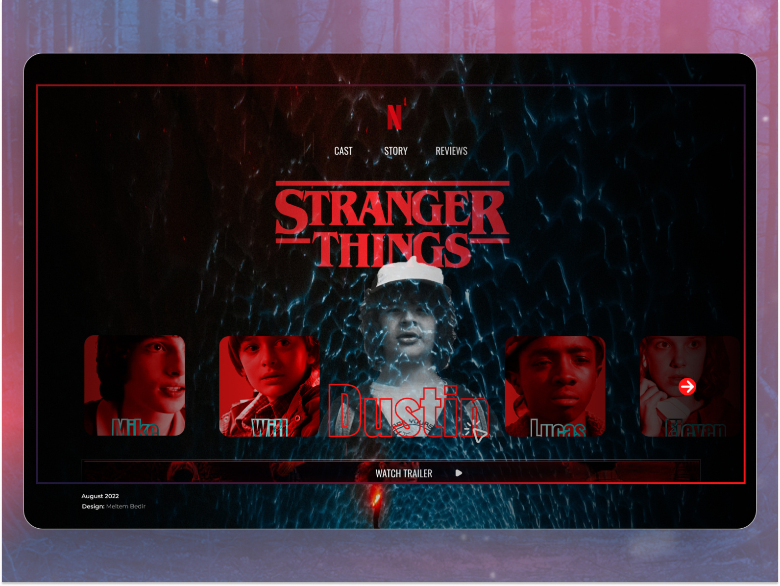 Stranger Things - Concept Web Design by Meltem Bedir on Dribbble