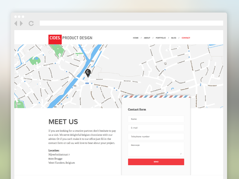 Cides product design contact page by Nielsen Ramon on Dribbble