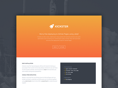 Kickster landing page by Nielsen Ramon on Dribbble