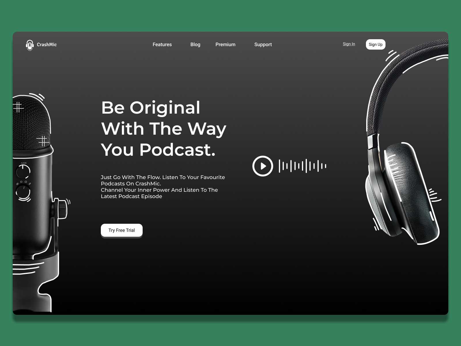 Podcast Website Landing Page UI Design by Akansha Soni on Dribbble
