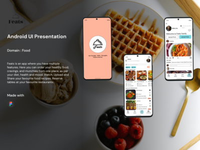 Android App Presentation - Food Delivery (FEATS) by Ujjwal Surin on Dribbble