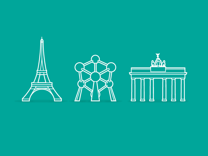 Europe Icons by Raf Haarhaven on Dribbble
