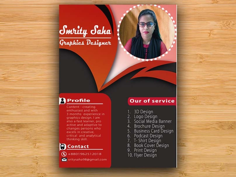 My CV by Smrity Saha on Dribbble