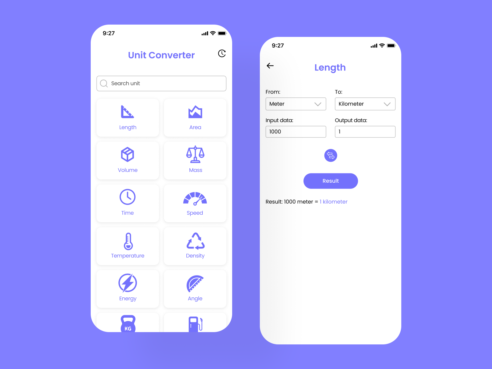 Unit Converter Application by Nautilus Techlabs on Dribbble