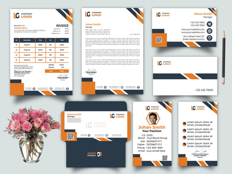 Stationary Design by Kurshida Begum on Dribbble