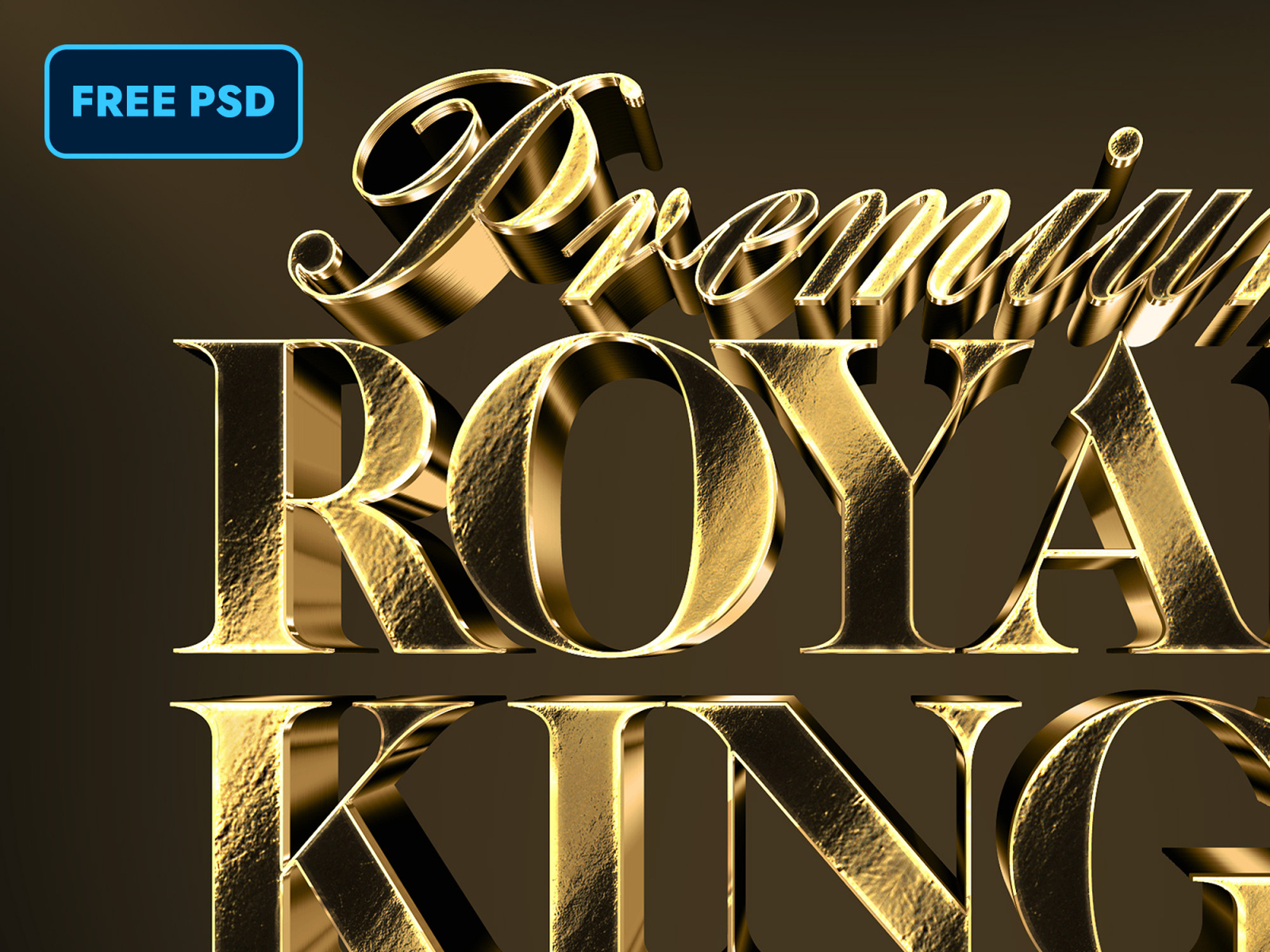 [FREE PSD] 3D Gold Text and Logo Effect Vol.2 by Hyperpix on Dribbble