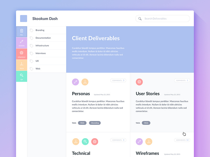 Client Dashboard Concept by Rob Luke for Method on Dribbble
