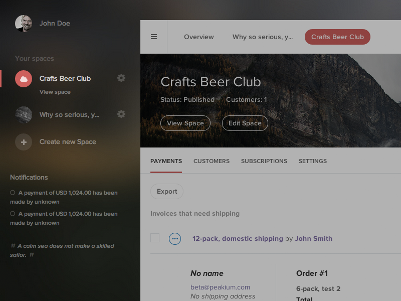 spaces.pe - Open sidebar by Kasper Christensen on Dribbble