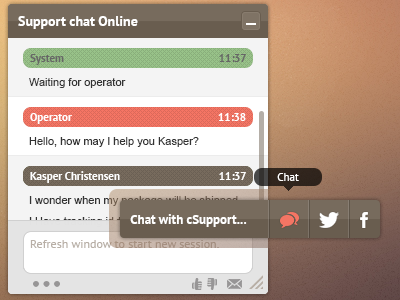 Inline Chat update by Kasper Christensen on Dribbble