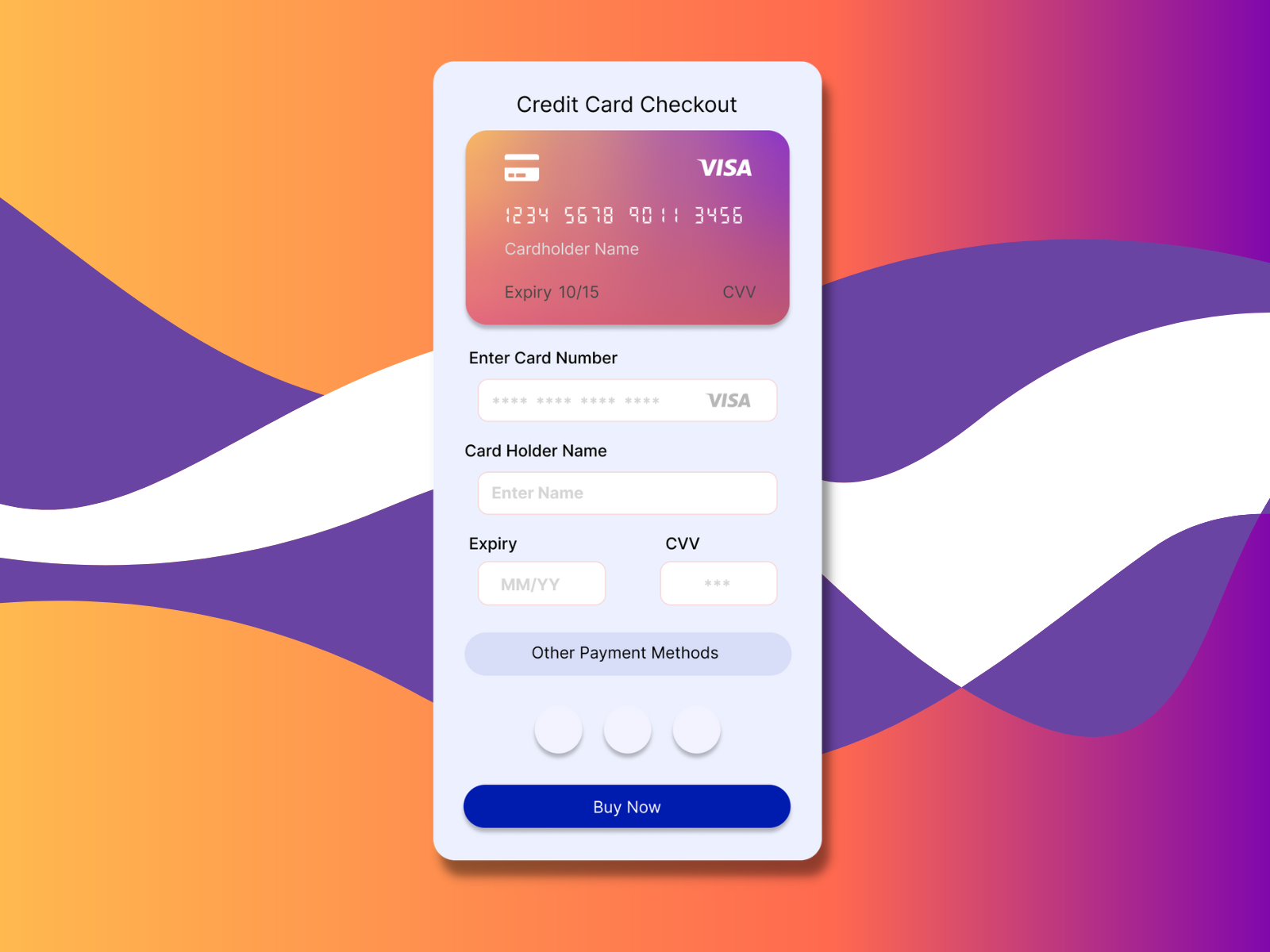 Credit Card Checkout by Vinda Kavlekar on Dribbble