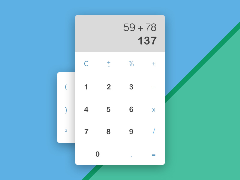 Daily UI 004 - Calculator by Aurélien Clauss on Dribbble