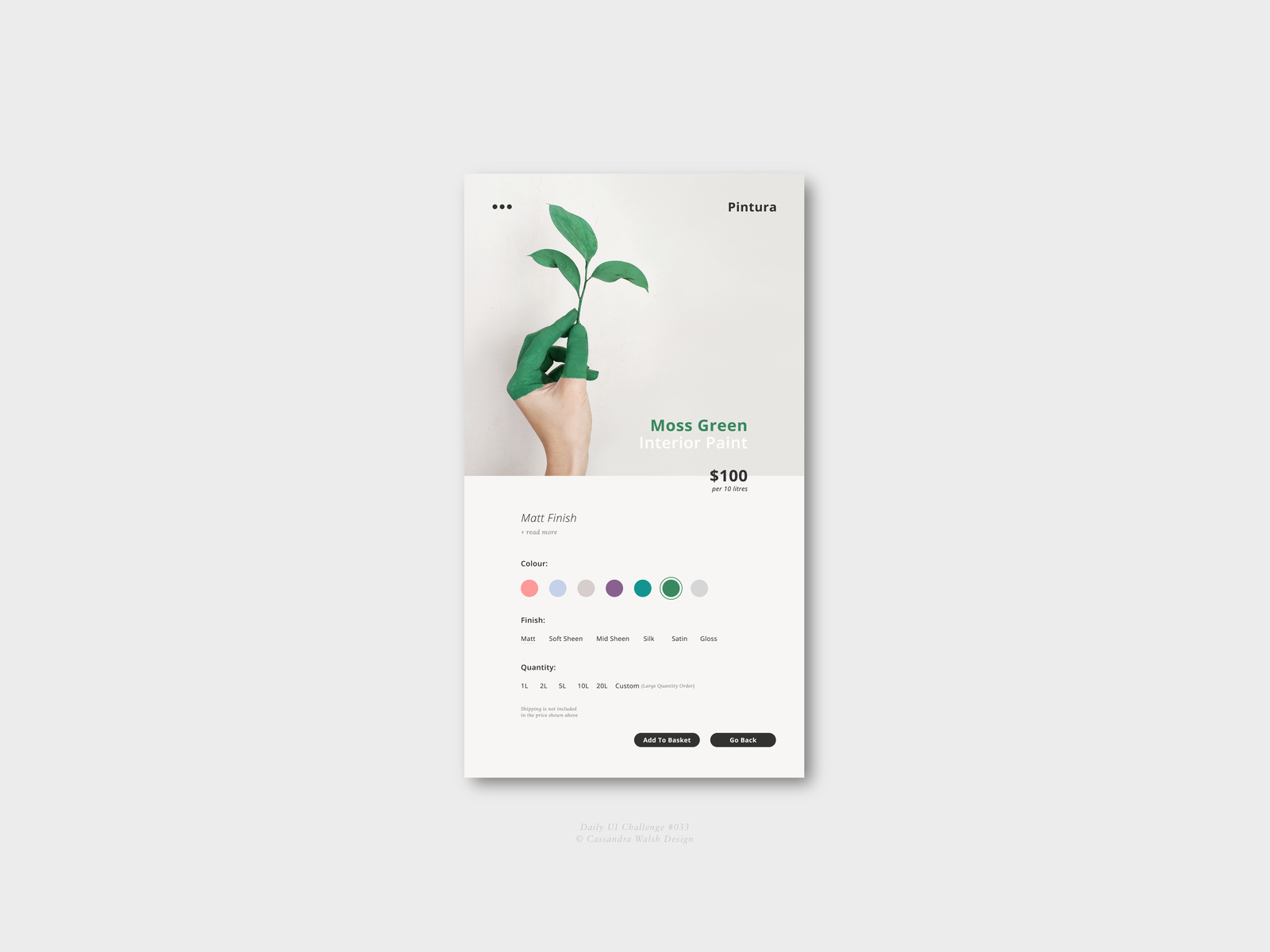Daily UI #33 - Customise Product by Cassandra Walsh on Dribbble