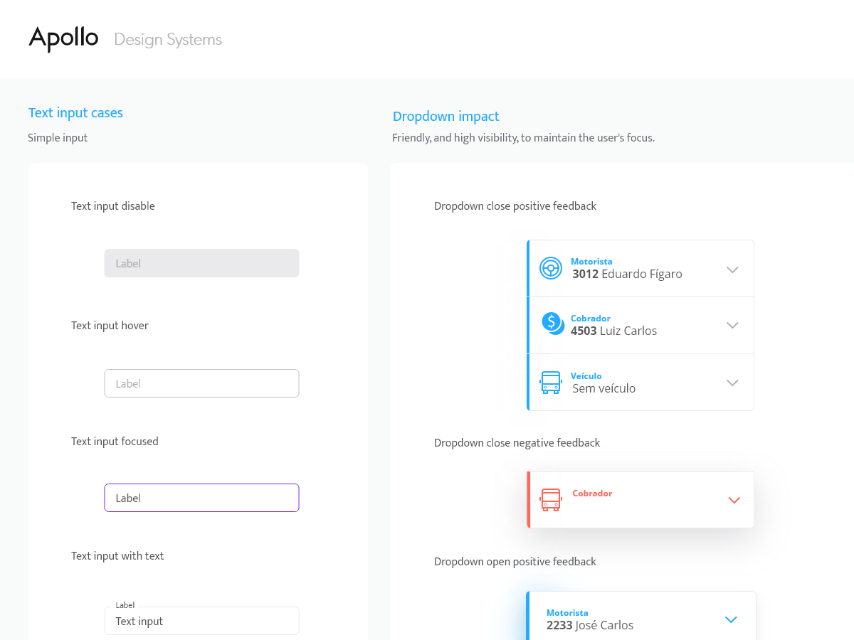 Apollo Design System - Case input by Eric Cerqueira on Dribbble