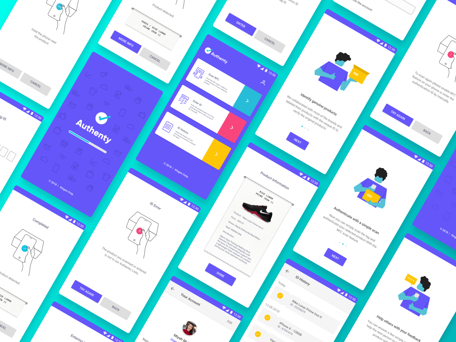 Authenty Mobile app by Malan Alankara on Dribbble
