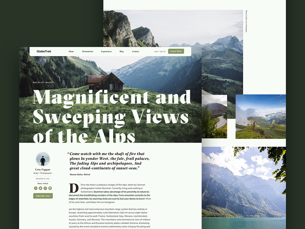 Blog UI designs, themes, templates and downloadable graphic elements on ...