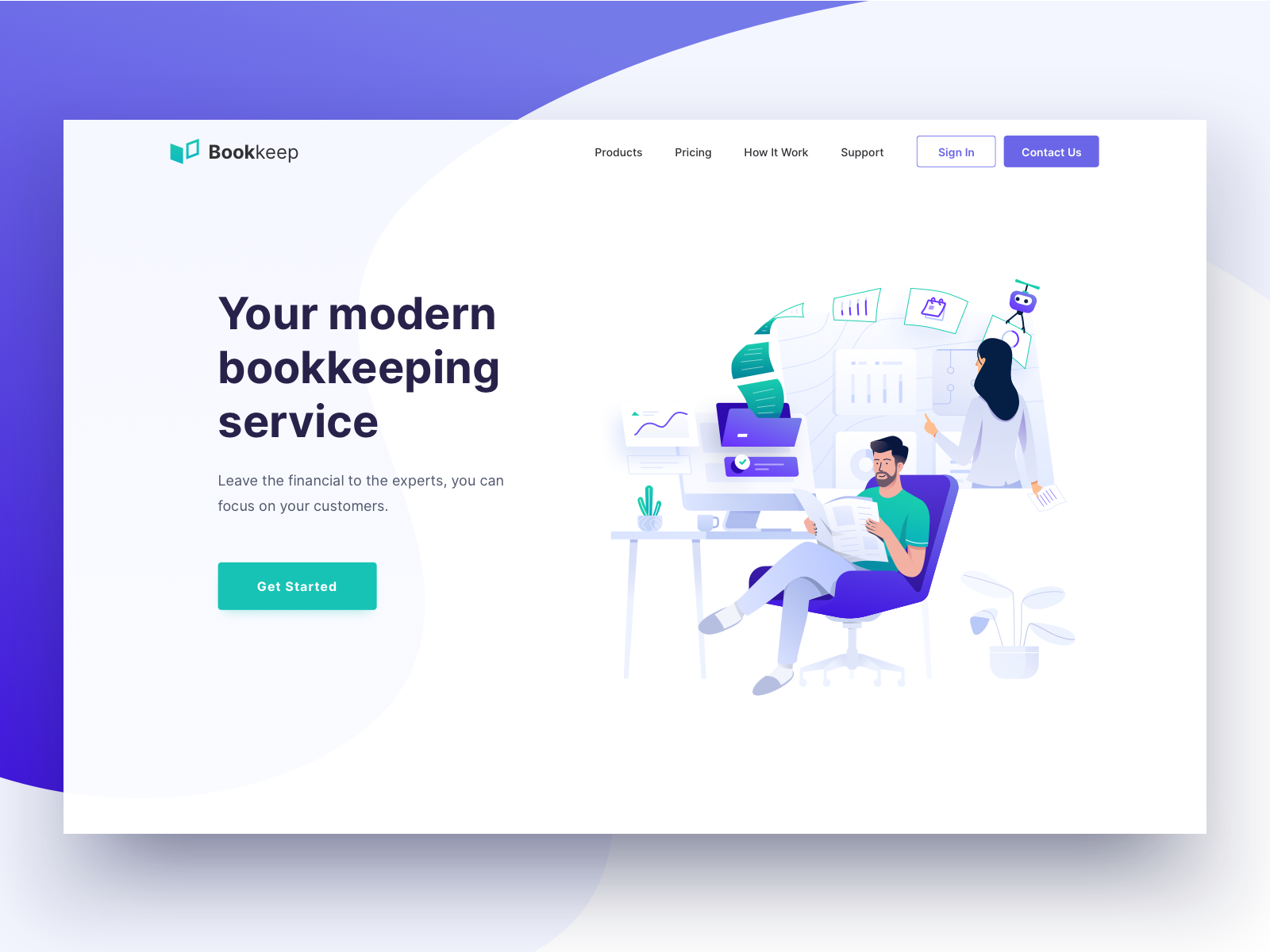 Financial Bookkeeping Service - Header Illustration by hamam zai on ...