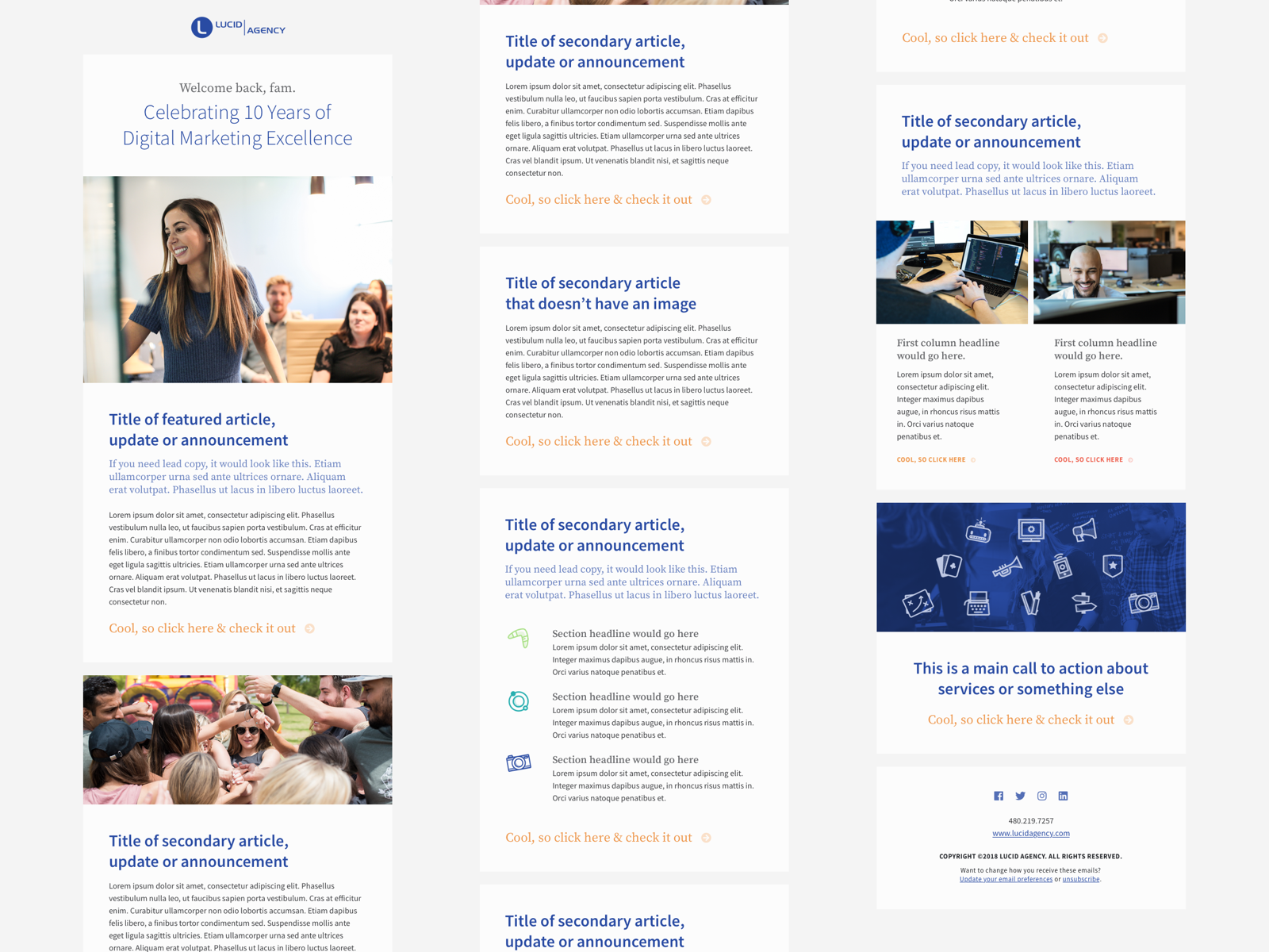 Agency Email Template by Lauren Jordan on Dribbble