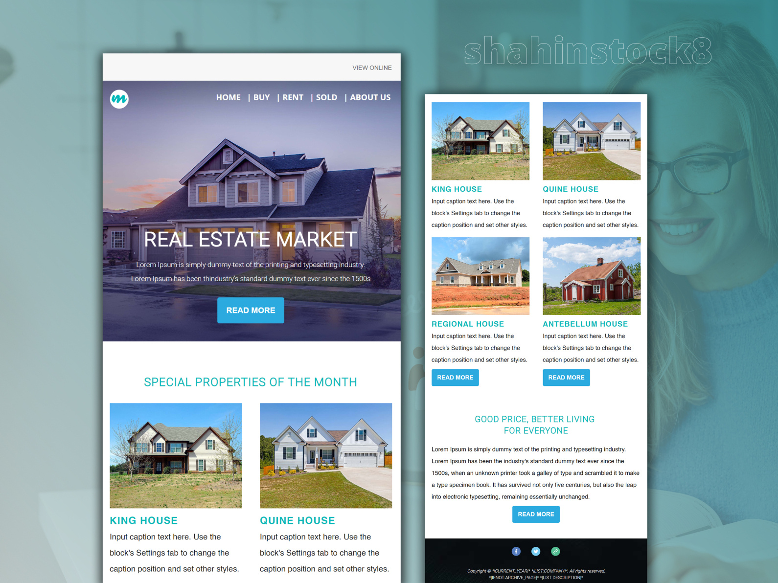 Real Estate Email Template Design by Mailchamp by Md. Shahin on Dribbble