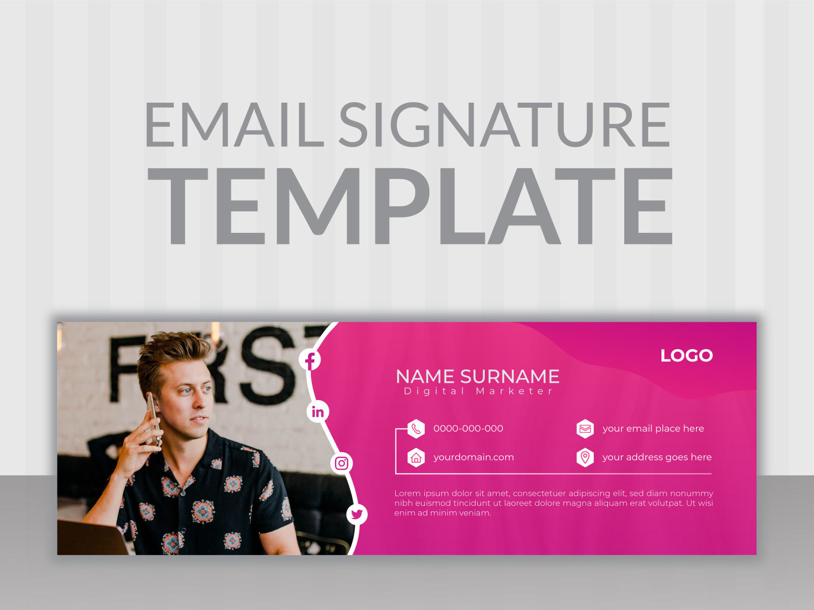 Business Email Signature Template by Hasan Ahmad Khan on Dribbble
