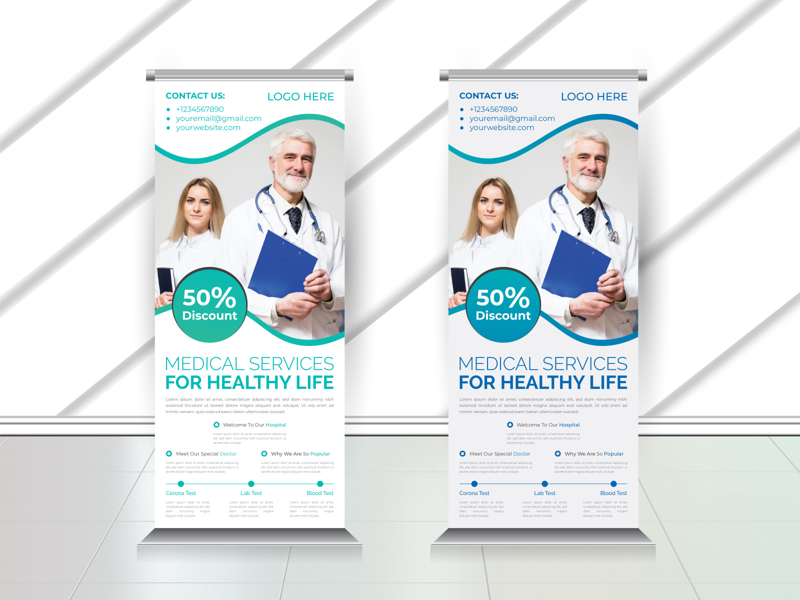 Medical Health care promotional Standee or Roll up banner by Hasan ...