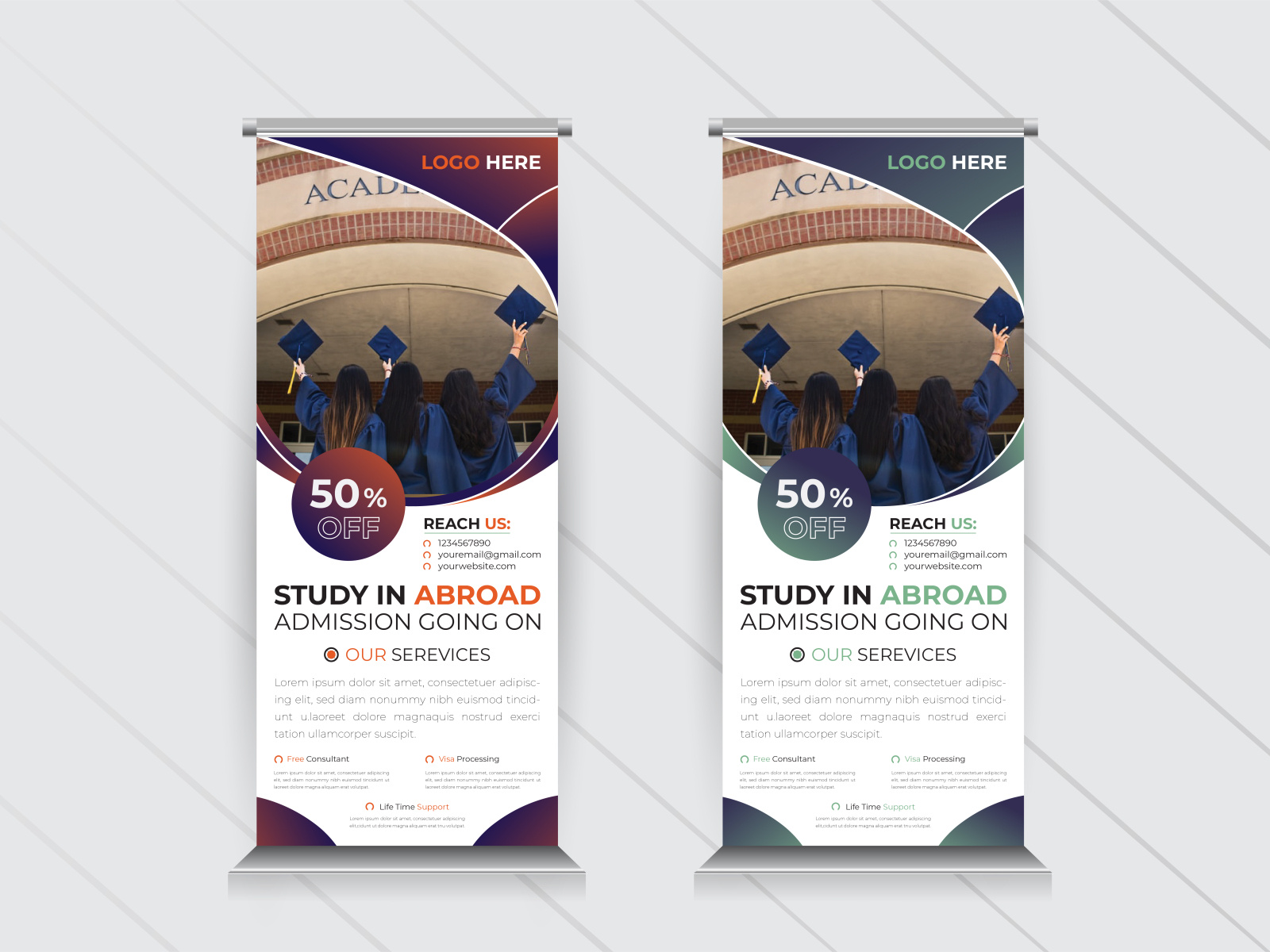 Study Admisiion Promotional Roll up Stand Banner by Hasan Ahmad Khan on ...
