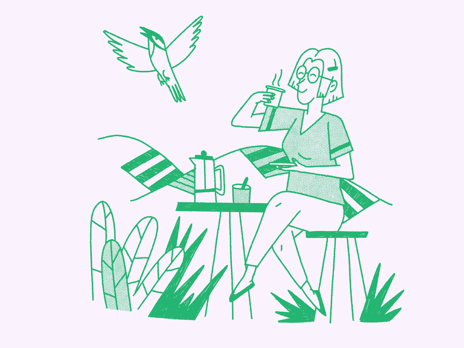 Drinking Coffee by juan david cadena on Dribbble