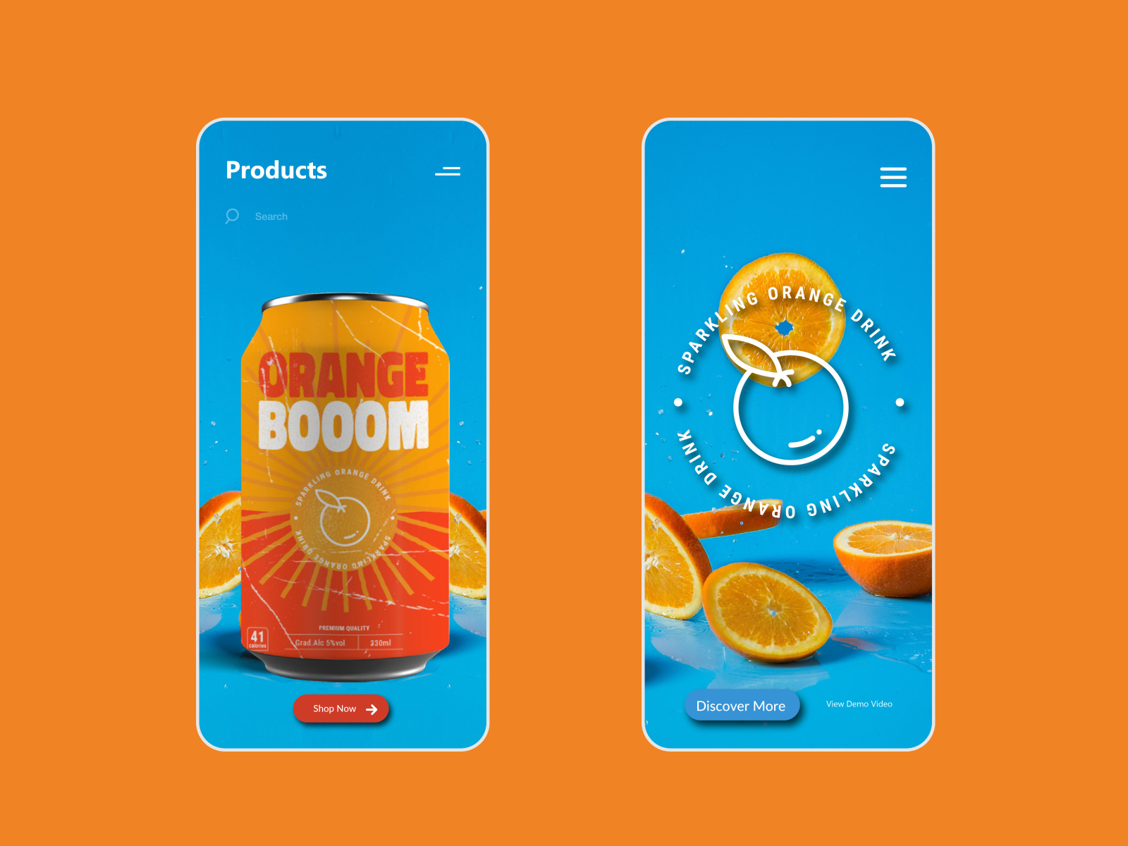 Orange Boom - Mobile UI by Nevena Savic on Dribbble