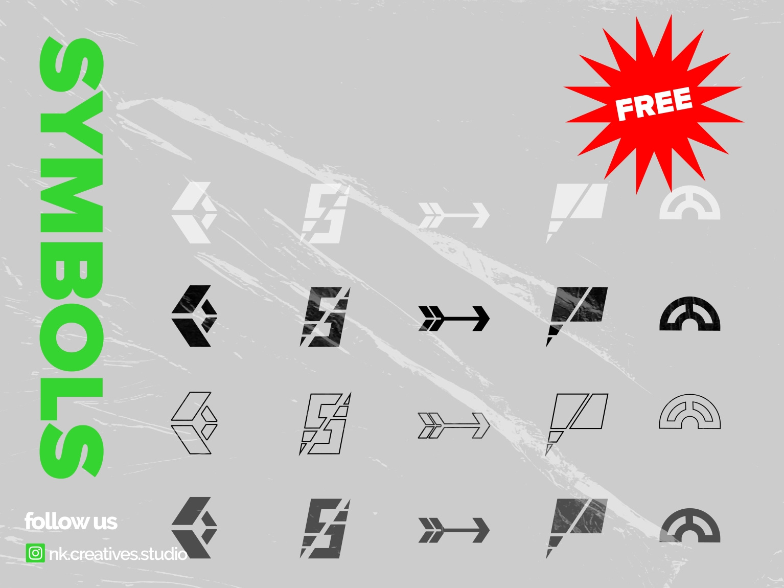 5 FREE SYMBOLS PACK by Nevena Savić on Dribbble