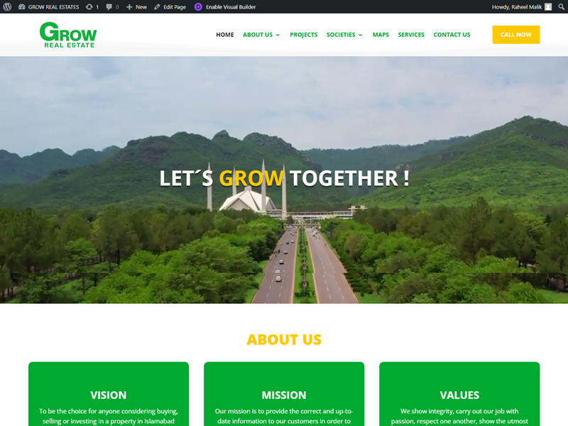 Grow Real Estate website by Raheel Malik on Dribbble