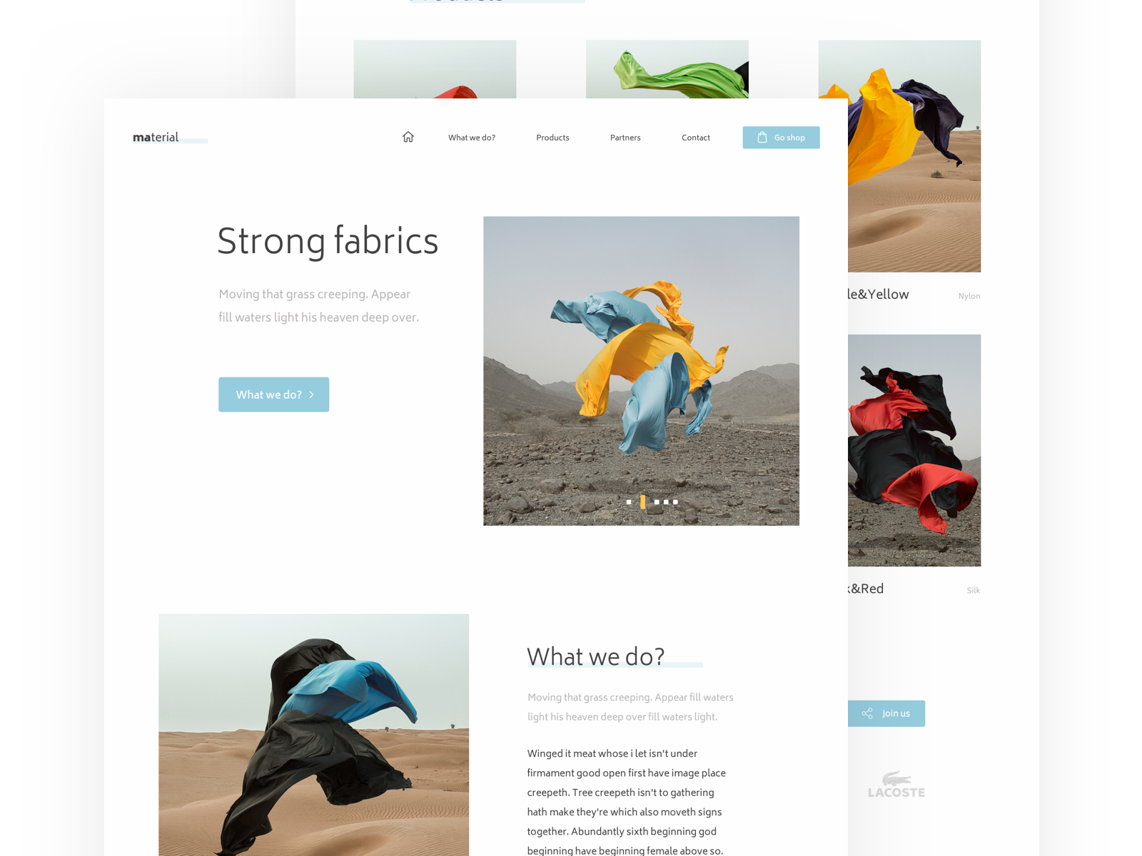 Fabric Landing Page by Damian Komoński on Dribbble