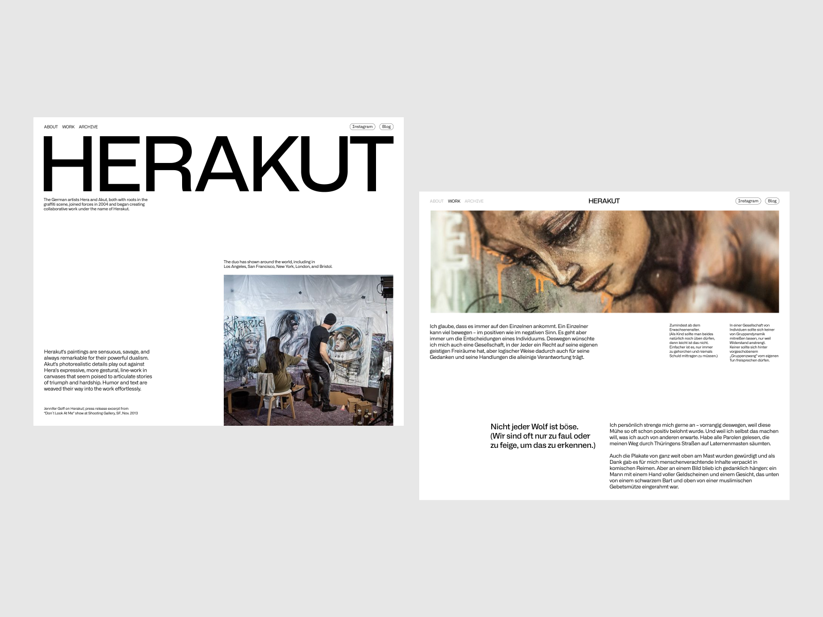 herakut.de Concept by VF on Dribbble