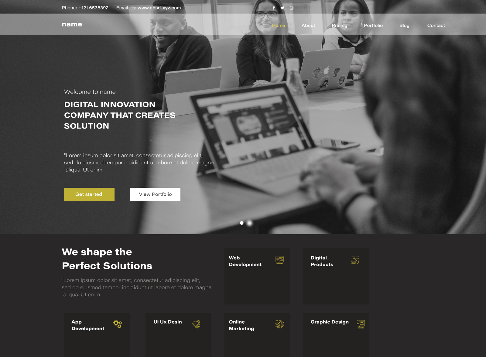 Digital Agency Web Design by Tech4Biz Solutions Pvt Ltd on Dribbble