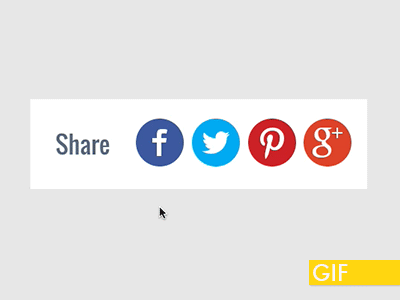 Social Sharing Options (gif) by Andy Feliciotti on Dribbble